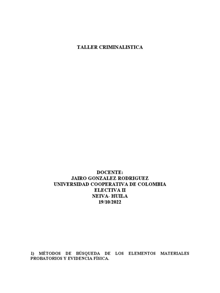 CRIMINALISTICA | PDF | Papel | Testigo