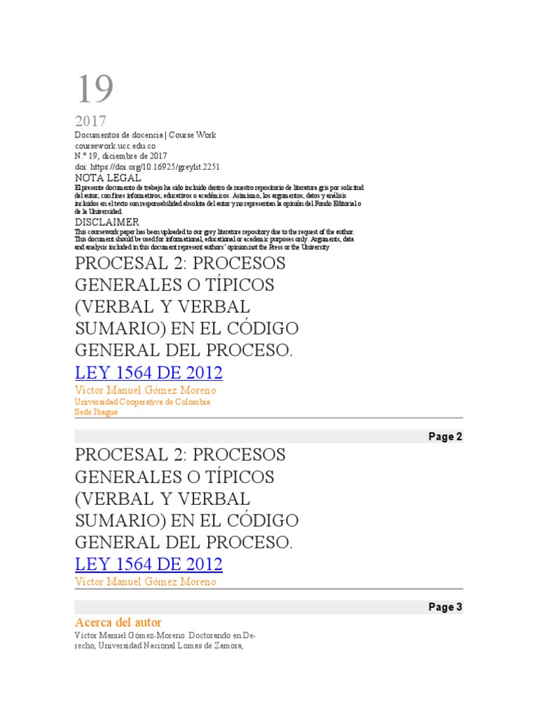 Proceso Verbal Sumario | PDF | Demanda judicial | Sentencia (ley)
