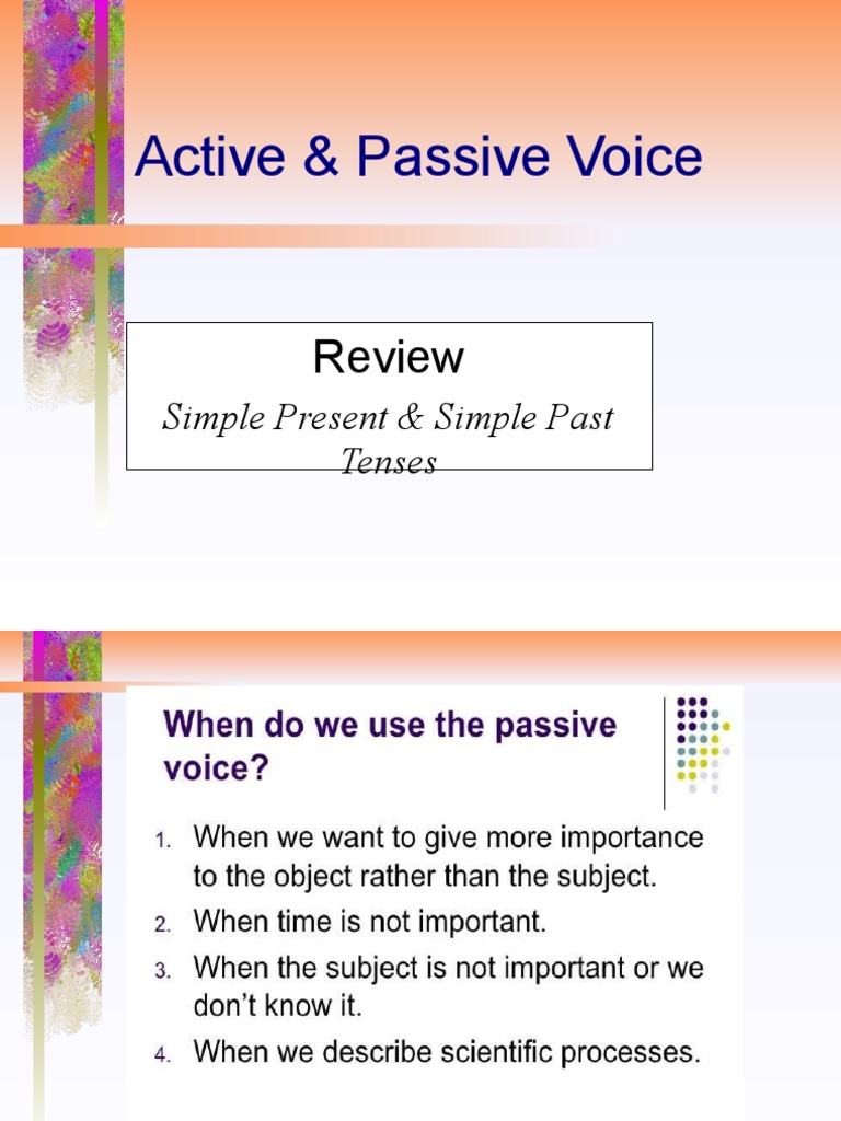 Passive Review Present Past Qu and A | PDF | Verb | Grammar