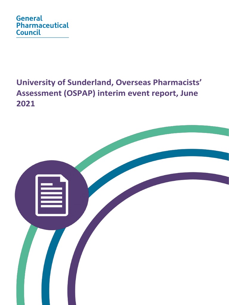Sunderland Ospap Interim Report 2020-21 - Final | PDF | Pharmacy | Pharmacist