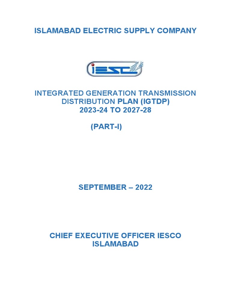 Five-Year Integrated Generation, Transmission and Distribution Plan ...