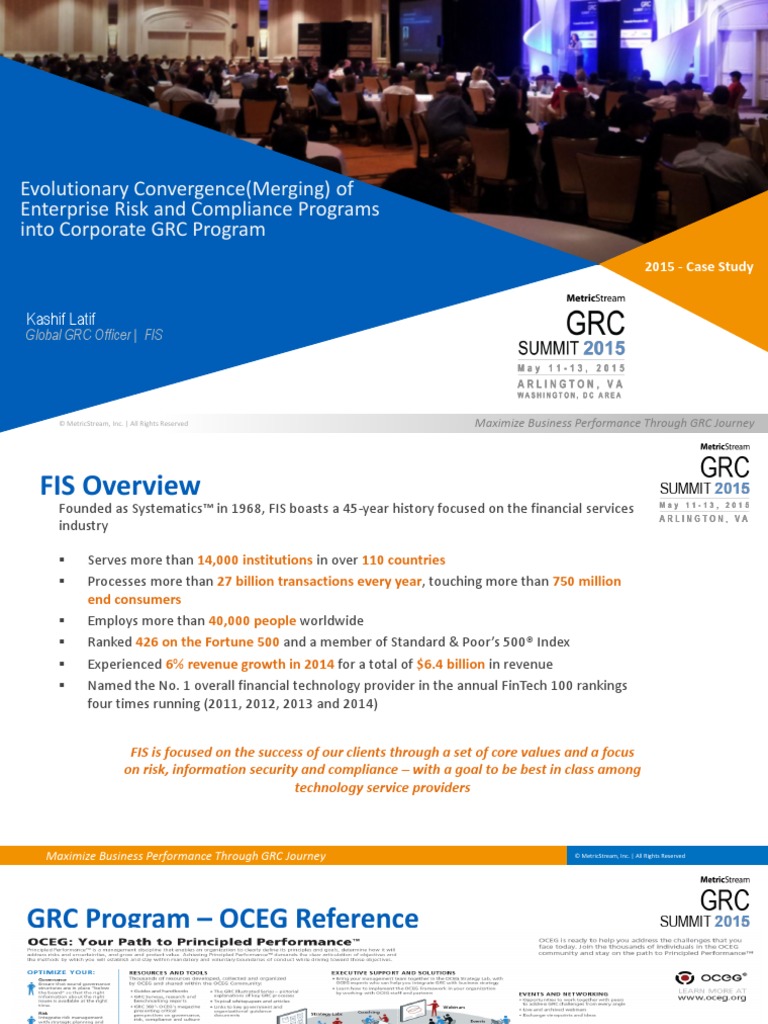 Evolutionary Convergence Enterprise Risk Compliance Programs Corporate GRC Program | PDF ...