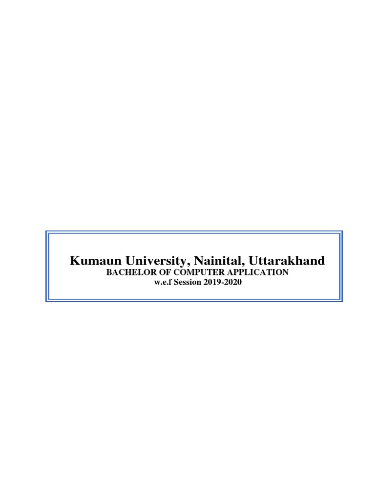 BCA Syllabus (I, II, & III Year) | PDF | Equations | Computer Network BCA Syllabus (I, II, & III Year) | PDF | Equations | Computer Network