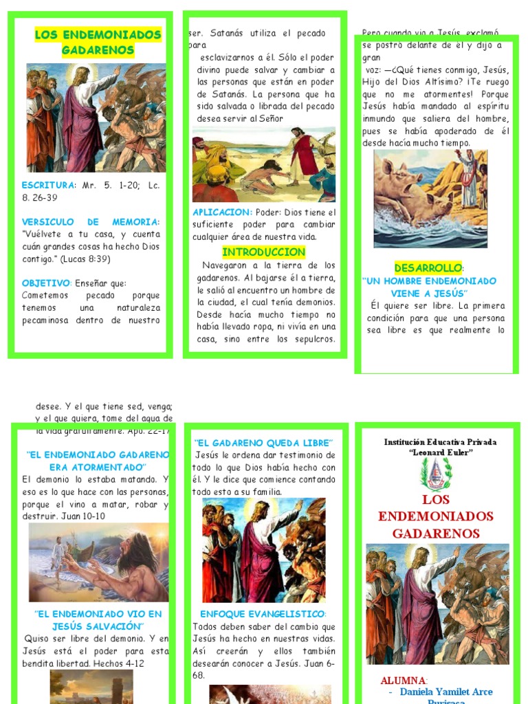 El Endemoniado Gadareno | PDF | Jesús | Pecado