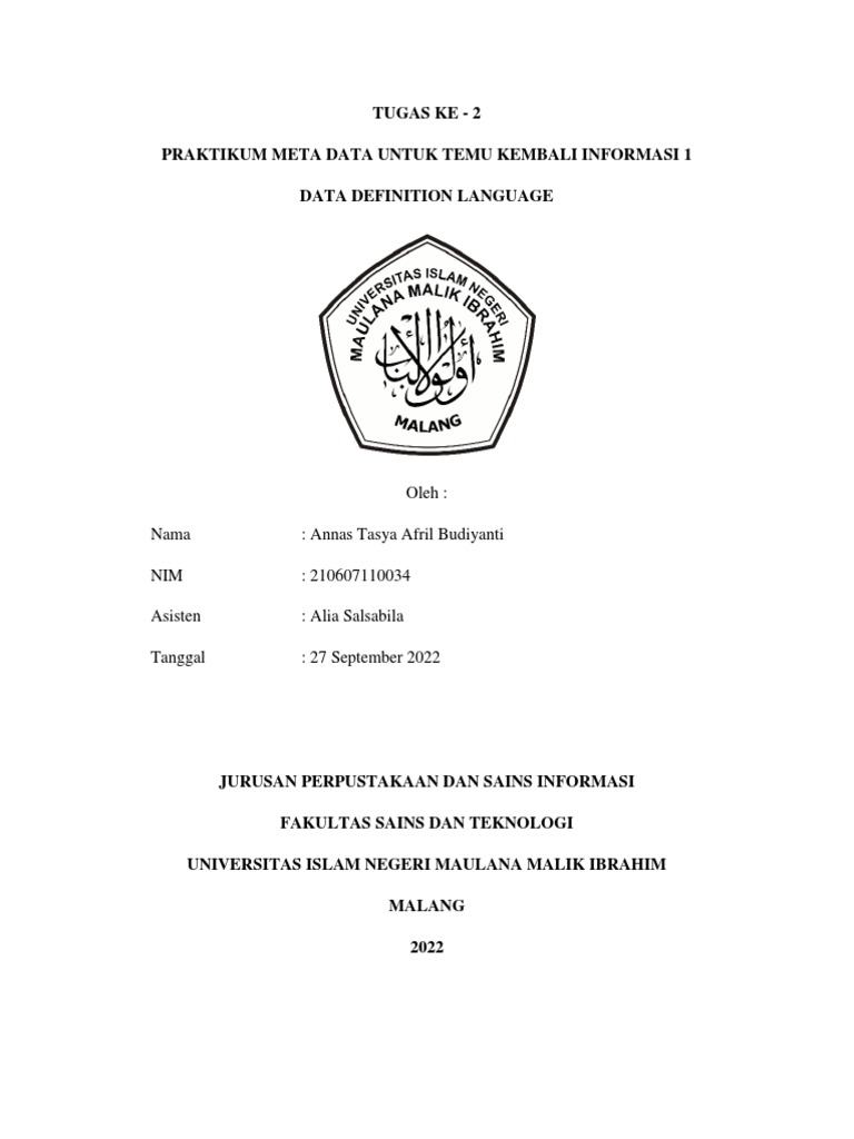 DDL UNTUK MEMBUAT DATABASE RUMAH SAKIT | PDF