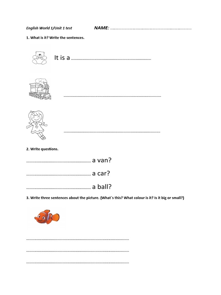 English World 1 - Unit 1 Test | PDF