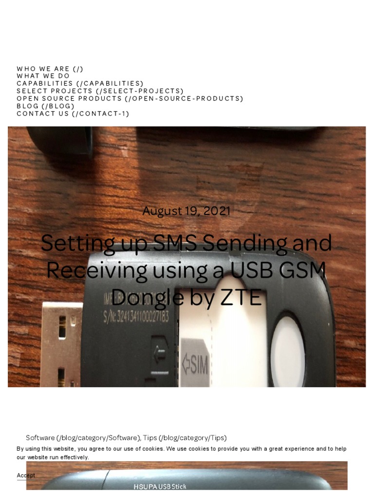 Setting Up SMS Sending and Receiving Using A USB GSM Dongle by ZTE ...