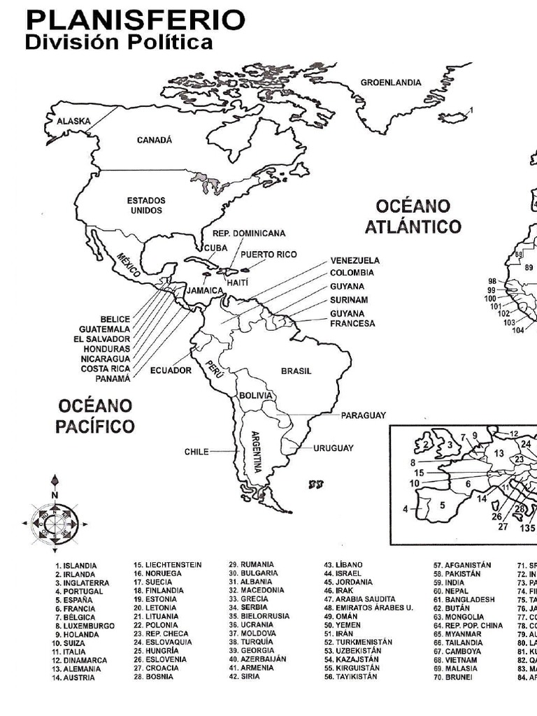 Mapa Planisferio Oficio Doble | PDF