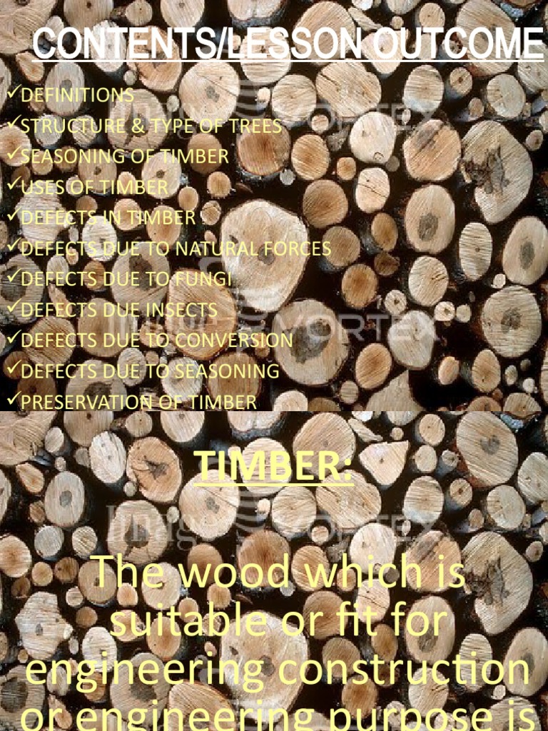 Presentation On Timber | PDF | Wood | Lumber