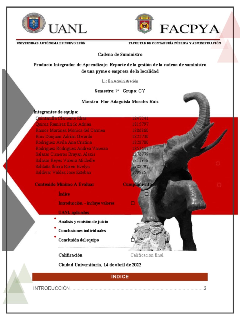 PIA Eq4 GY | PDF | Logística | Calidad (comercial)