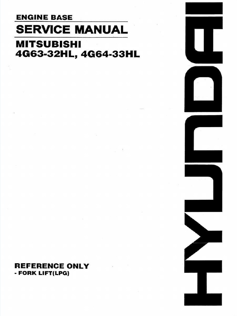 Service Manual Mitsubishi 4g63 32hl 4g64 33hl | PDF