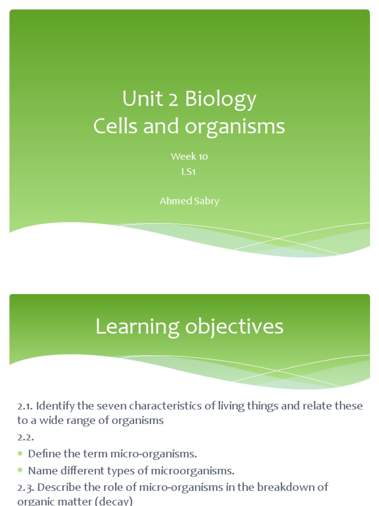 The Role of Microorganisms: Characteristics of Living Things, Types of ...