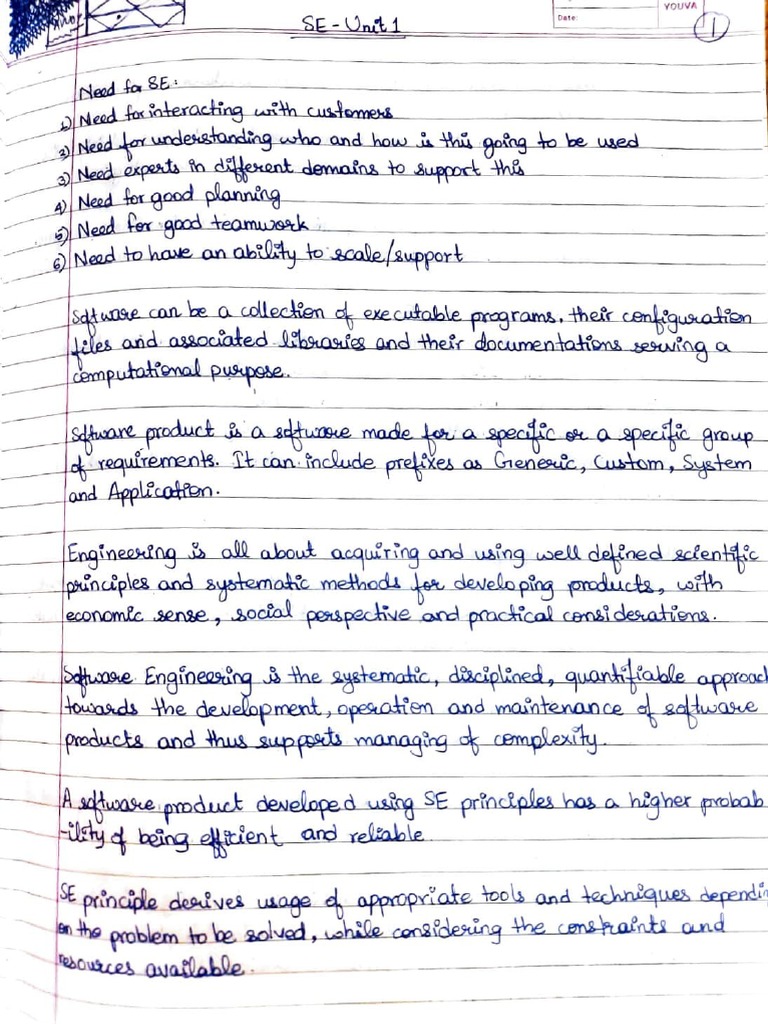 Aryan's SE Notes Units 1 and 2 | PDF