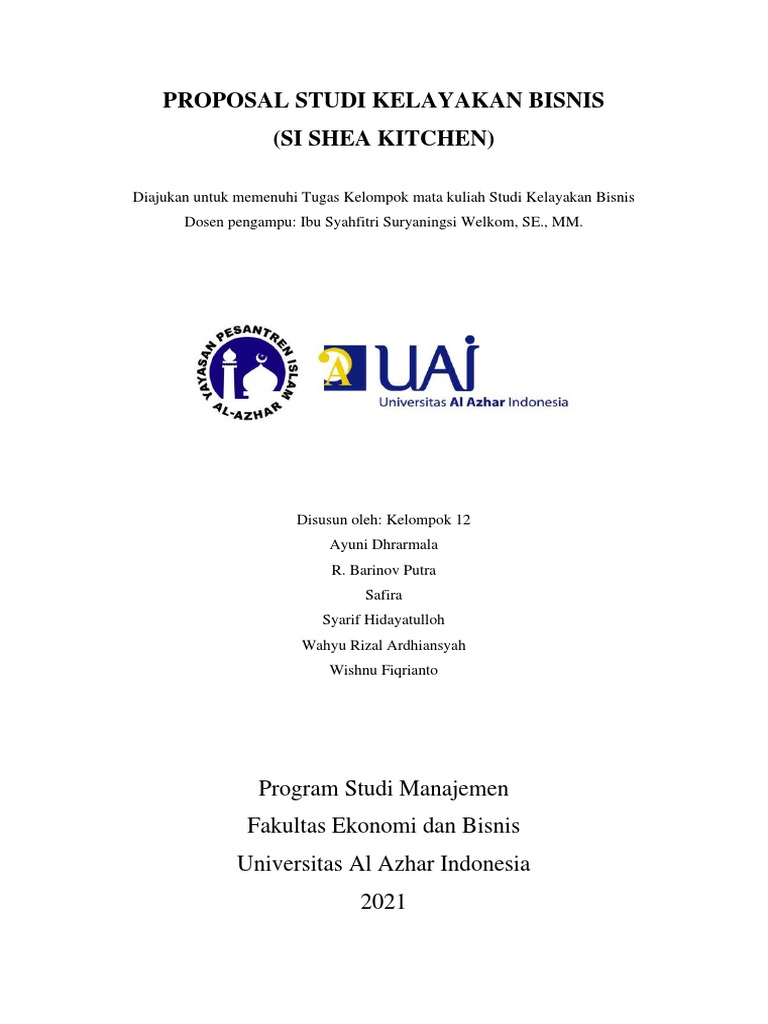 Tugas Kelompok 12 - Studi Kelayakan Bisnis UAS Final | PDF