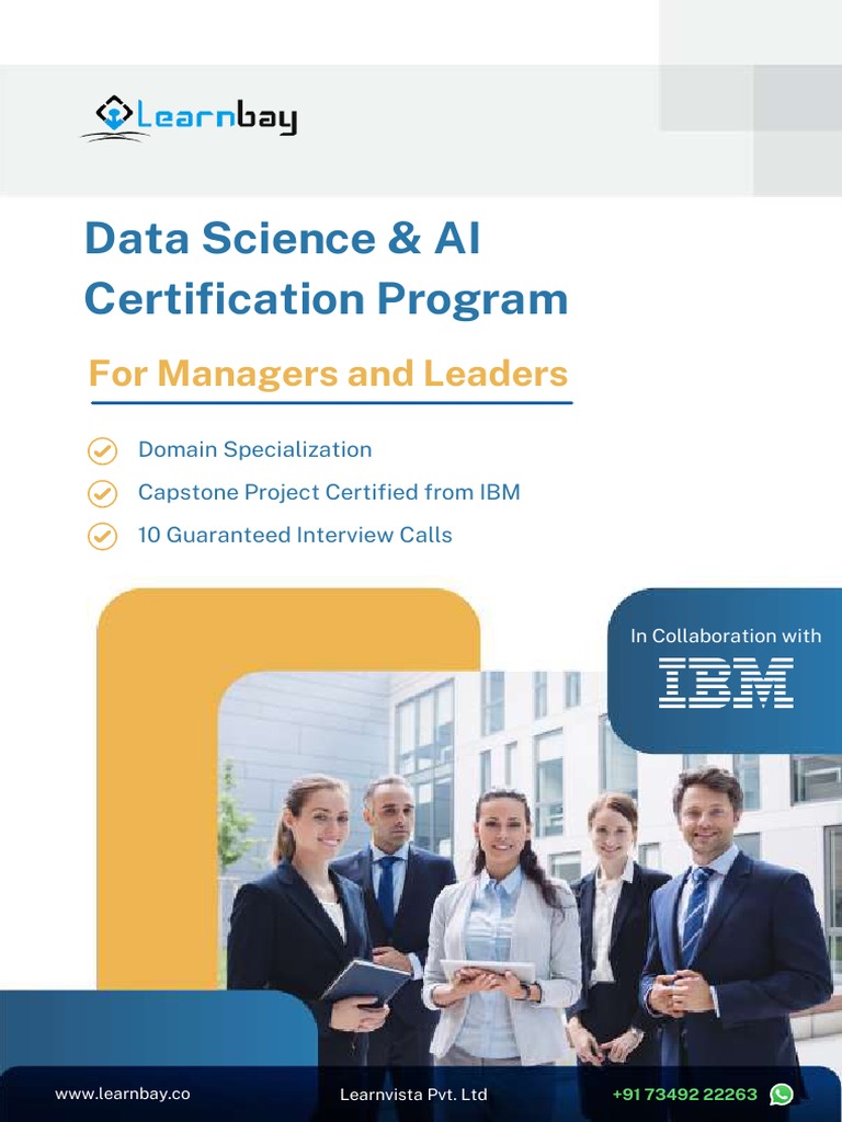 Data Science And Ai Certification Program For Managers And Leaders Learnbay Pdf Statistics