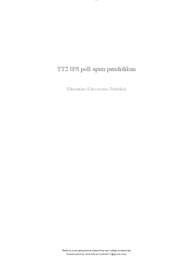 Tt2 Ips Poll Apim Pendidikan | PDF