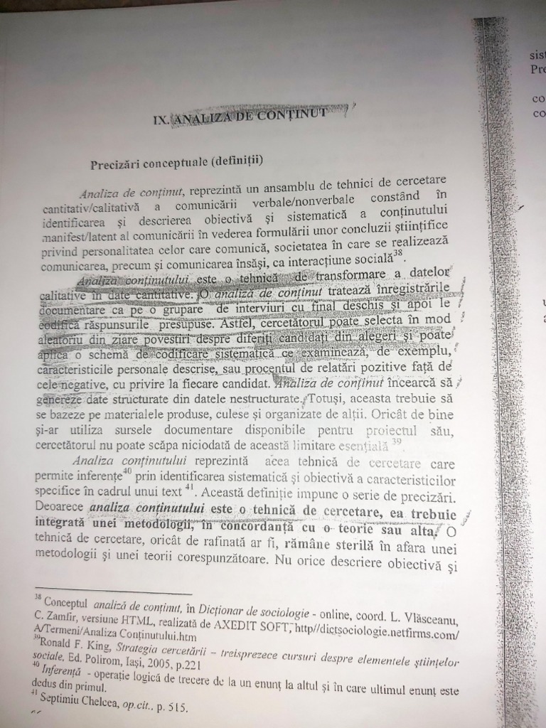 Analiza De Continut Pdf