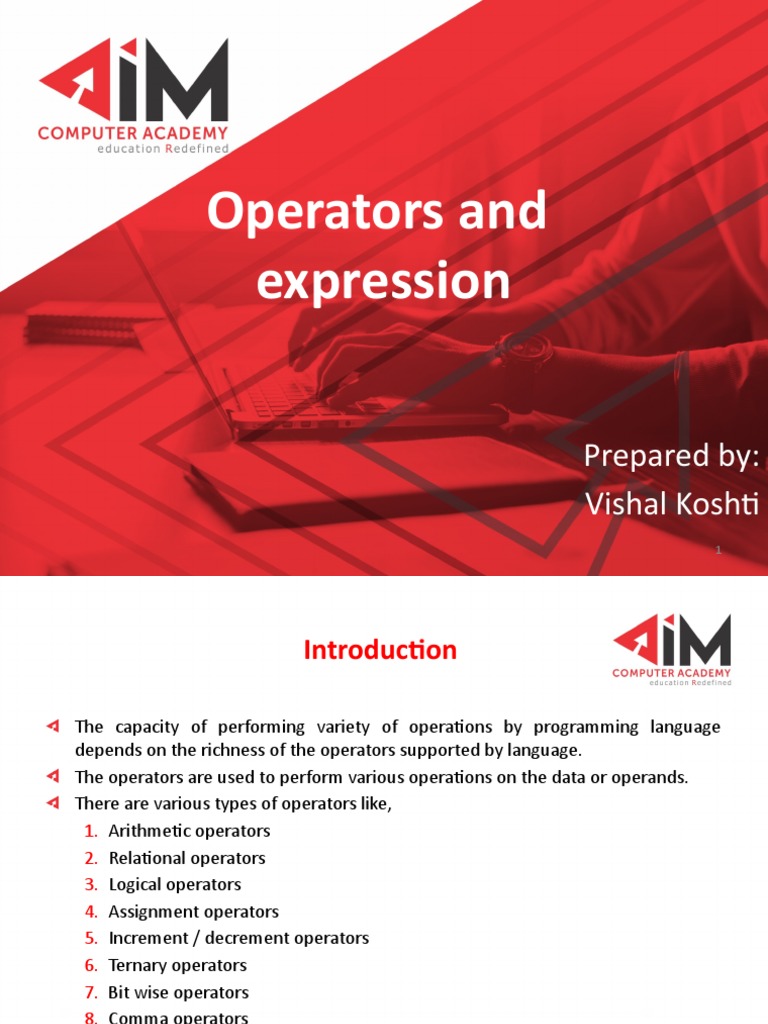 CP Chapter 03 Operators and Expression | PDF | Integer (Computer ... CP Chapter 03 Operators and Expression | PDF | Integer (Computer ...
