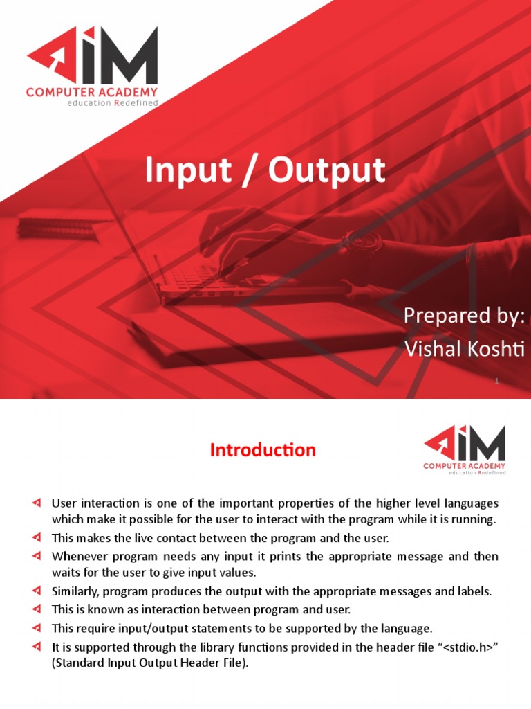 CP Chapter 04 Input Output | PDF | Parameter (Computer Programming) | Computer Program