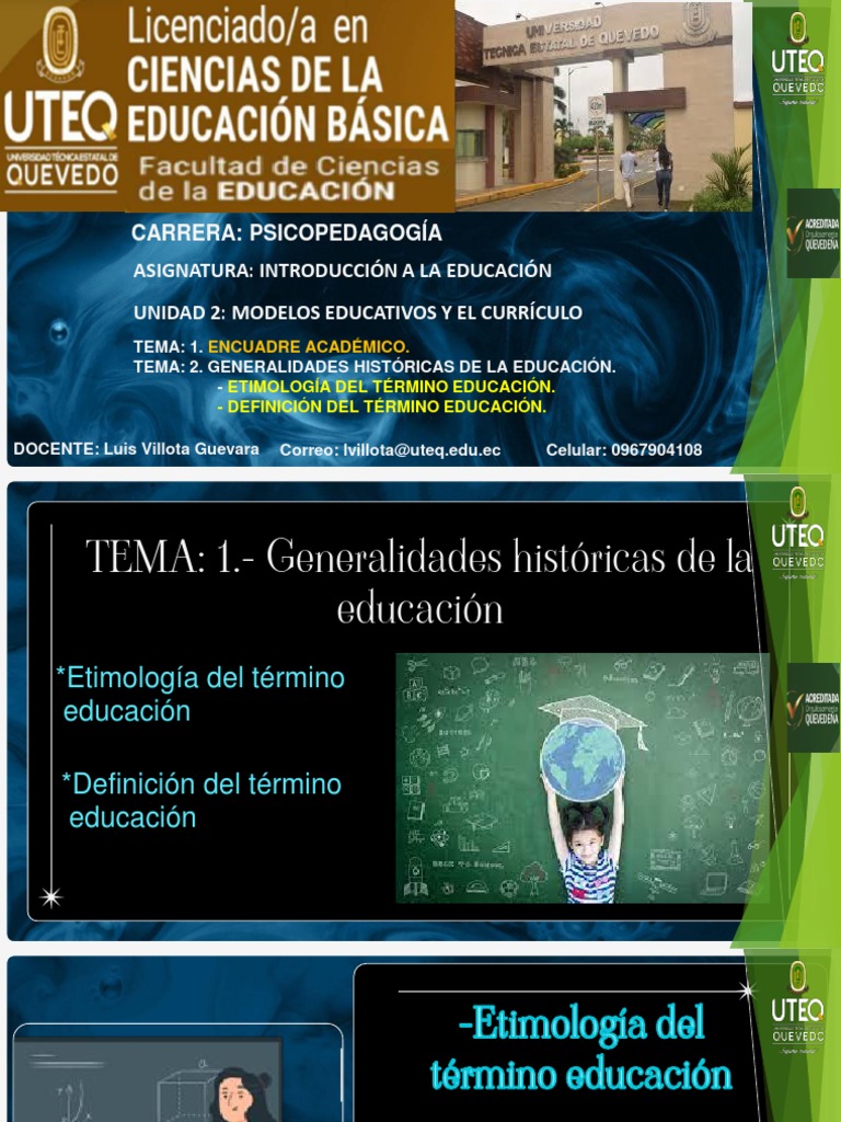 Etimología y Definición de Educación | PDF | Plan de estudios | Método ...