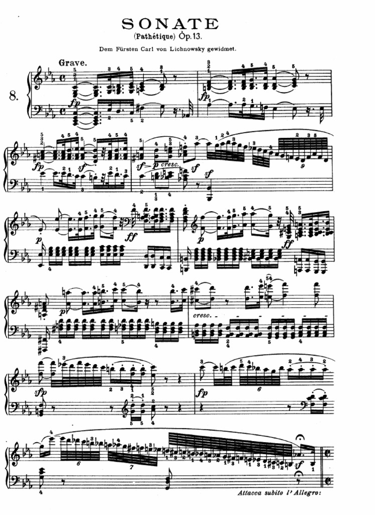 Beethoven - Sonata Patetica - 1er Mov | PDF
