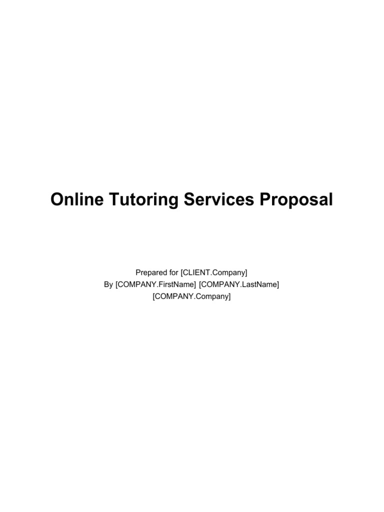 Online Tutoring Services Proposal PDF | PDF | Windows Xp | Computing