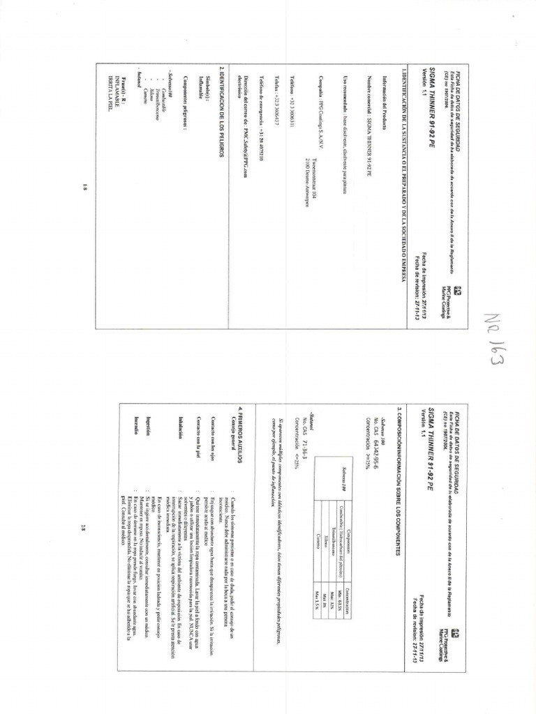 Sigma Thinner 91-92 Pe | PDF