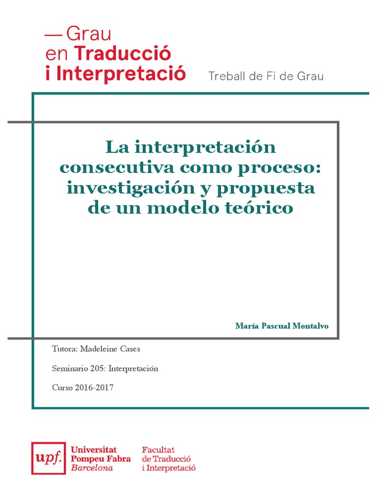 Consecutive Interpreting Process Model | PDF | Neuroscience | Psychology