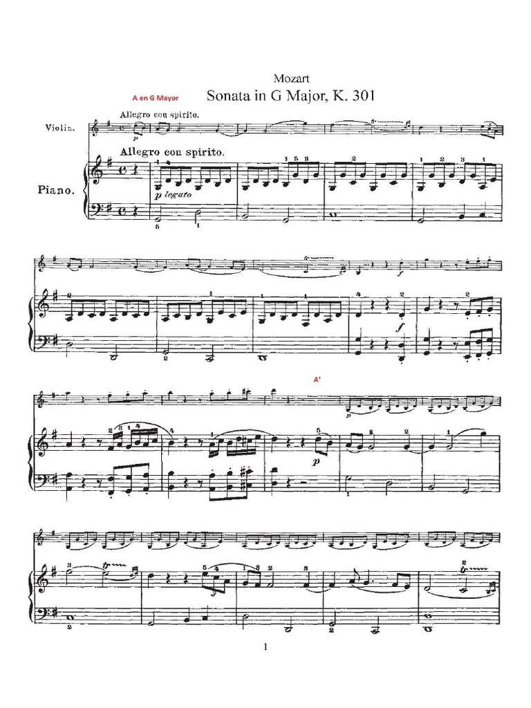 ETM 5b - Mozart VN Sonata (Modelo Resuelto) | PDF