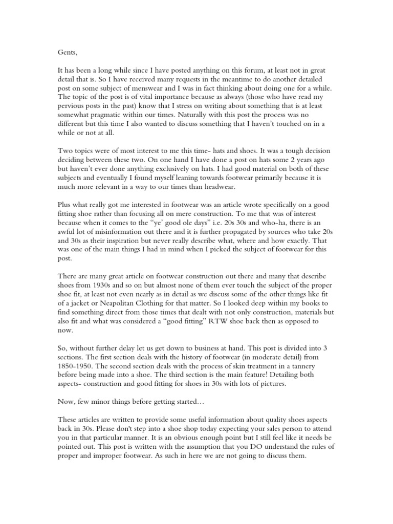 VOL. IV NO. 1 (Aug '08) On Footwear... AA Esky | PDF | Shoe | Boot