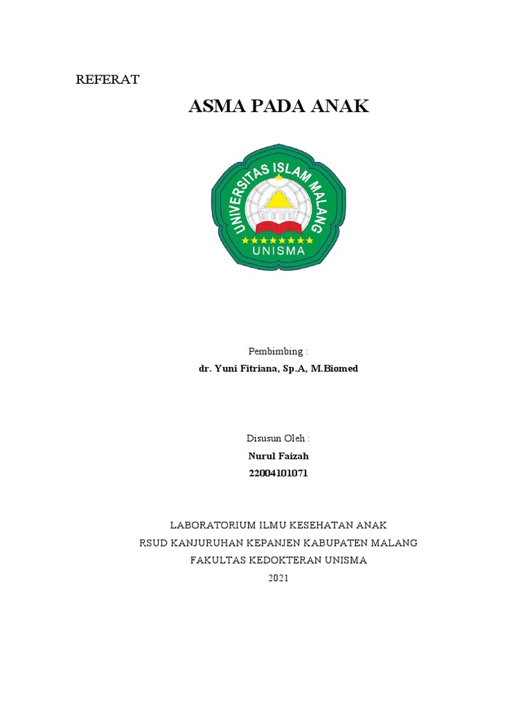 Asma pada Anak: Diagnosis dan Penatalaksanaan | PDF