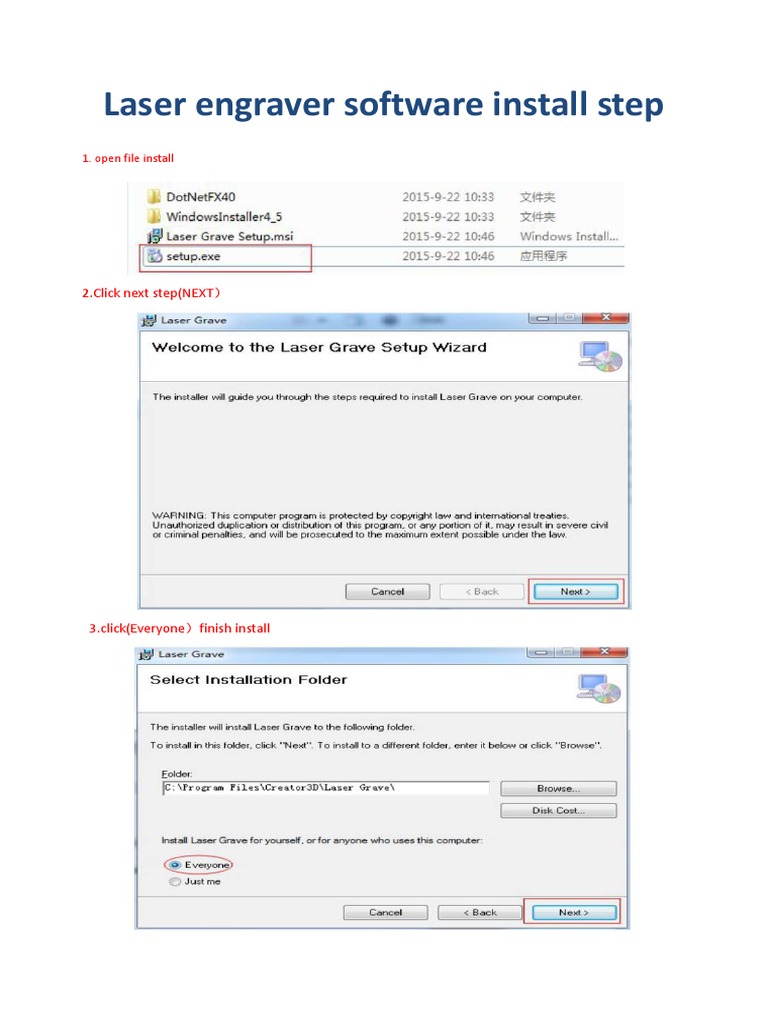 Creality Laser Install Guide | PDF | Teaching Methods & Materials | Technology & Engineering