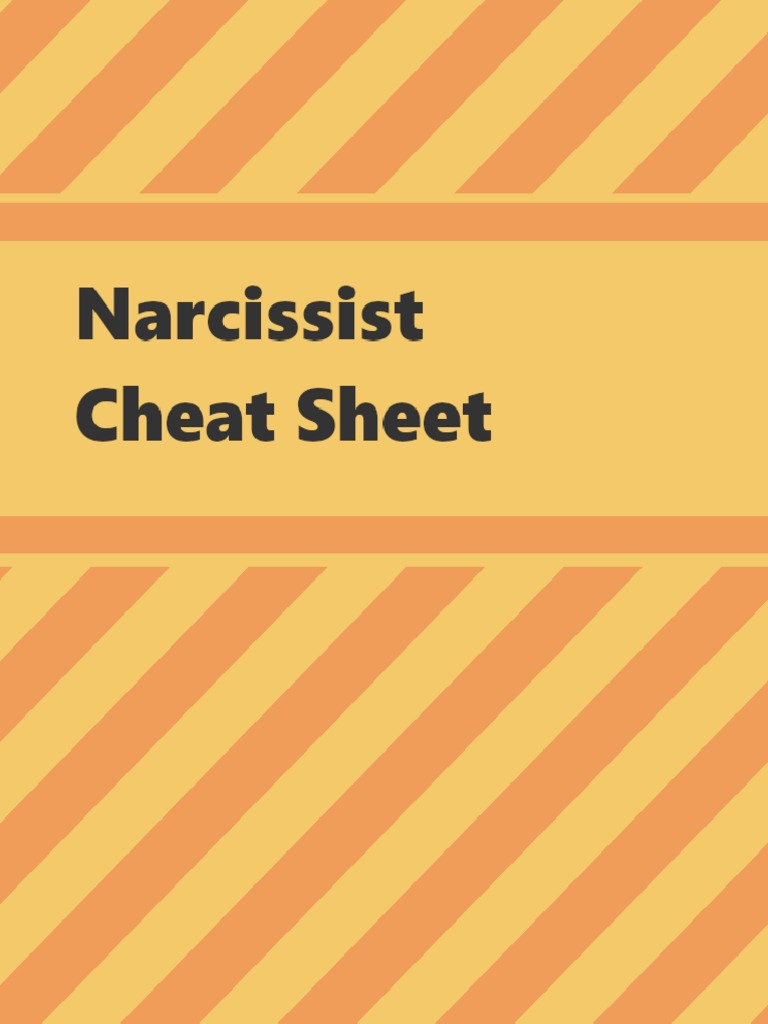 Narcissist Cheat Sheet Narcissist Q A | PDF | Feeling | Love