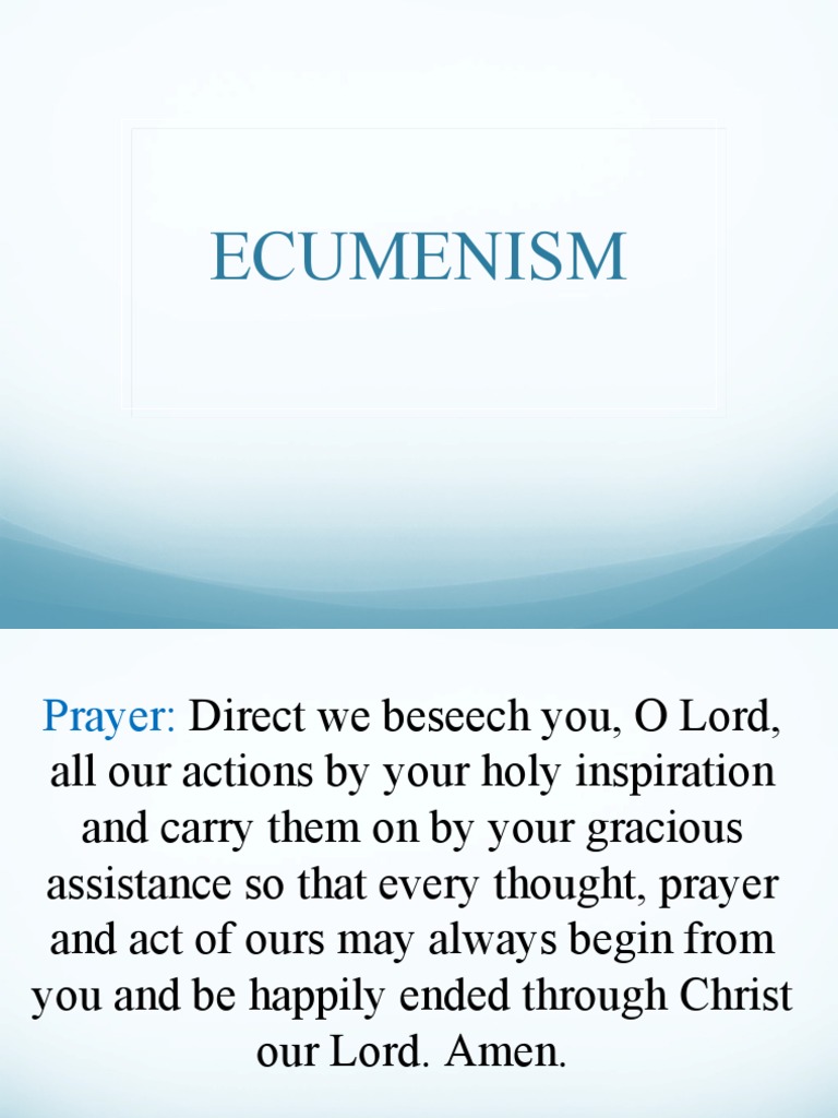 Ecumenism | PDF | Ecumenism | Catholic Church