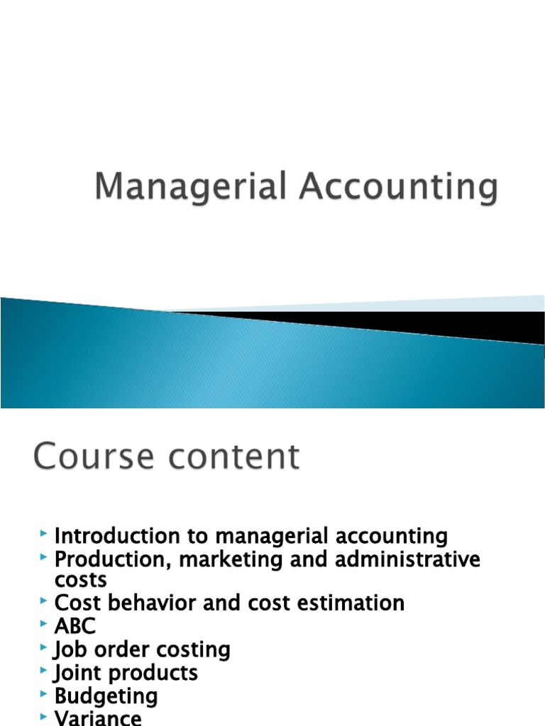 Managerial Accounting | PDF | Expense | Management Accounting
