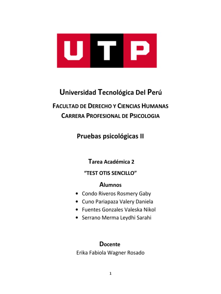 Test Otis Sencillo: Historia y Aplicación | PDF | Inteligencia | Sicología