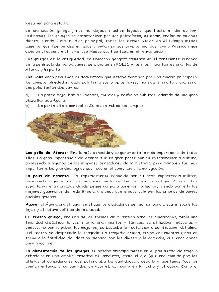 Resumen para Estudiar | PDF | Antigua Grecia | Esparta