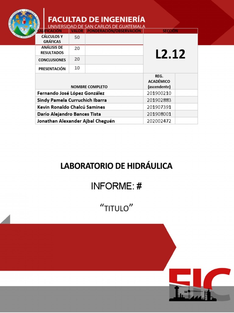 Reporte 4 - Grupo A | PDF | Descarga (hidrología) | Hormigón