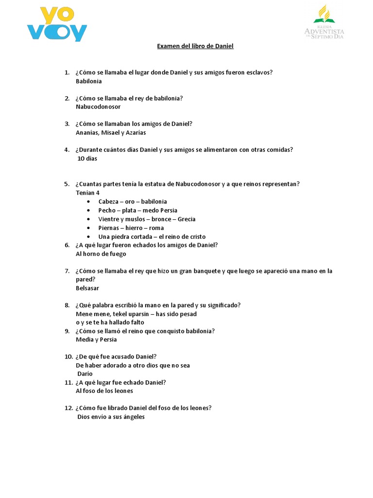 Examen Del Libro de Daniel | PDF