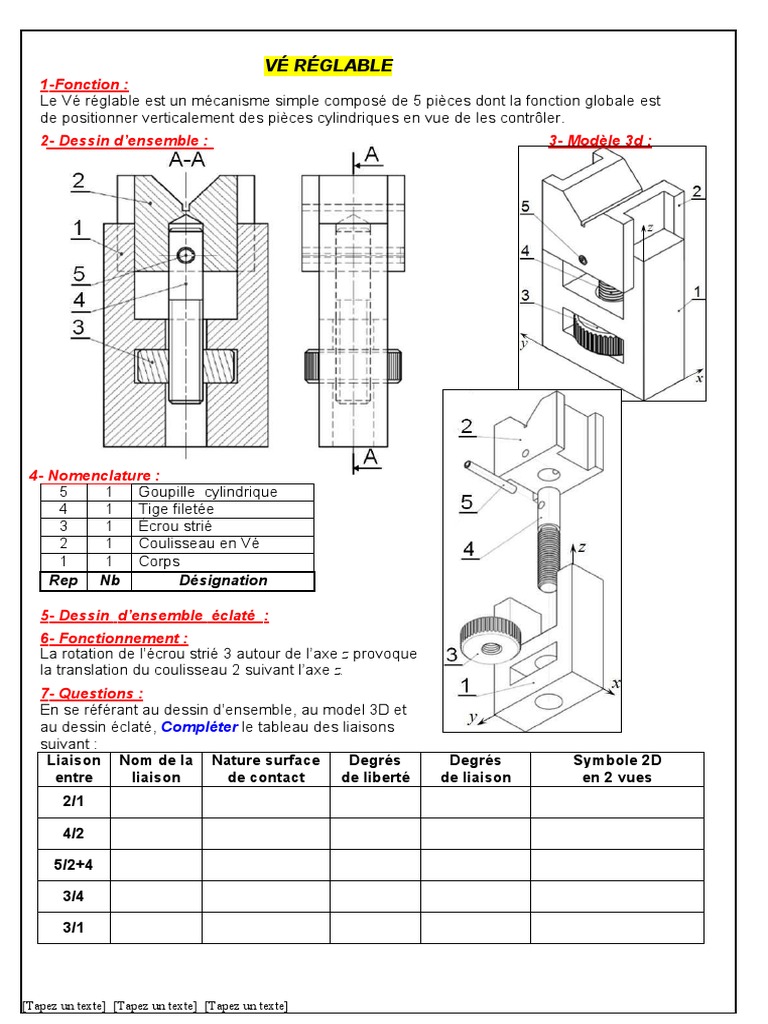 Vé Réglable 2021 | PDF | Ingénierie mécanique