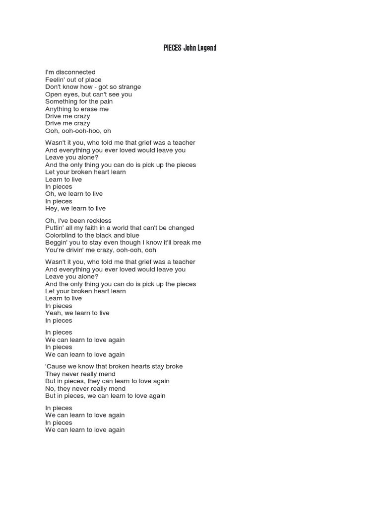 Lyrics John Legend | PDF