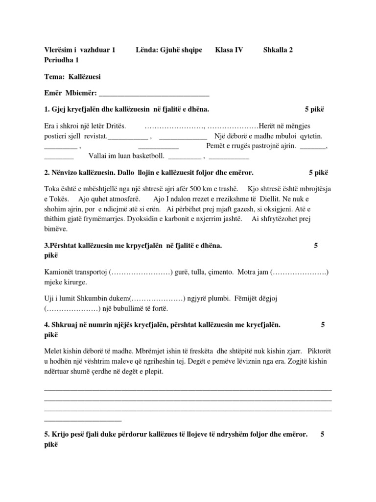 Vleresim I Vazhduar Shembuj | PDF