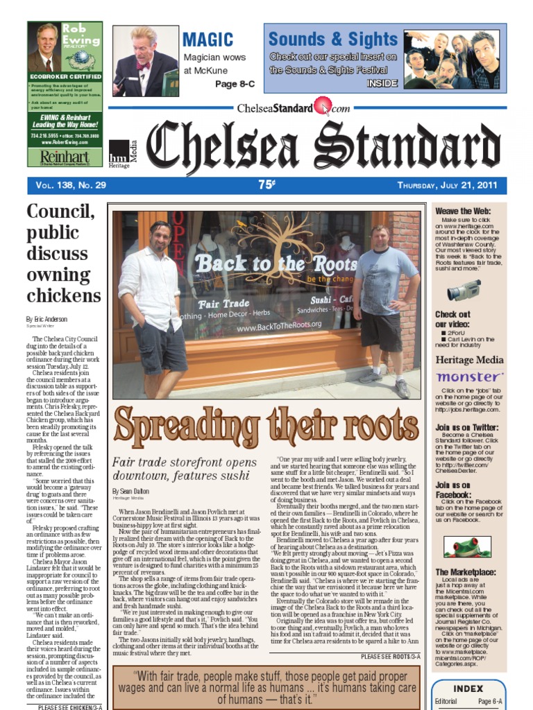The Chelsea Standard Front Page July 21 | PDF | Fair Trade | Business