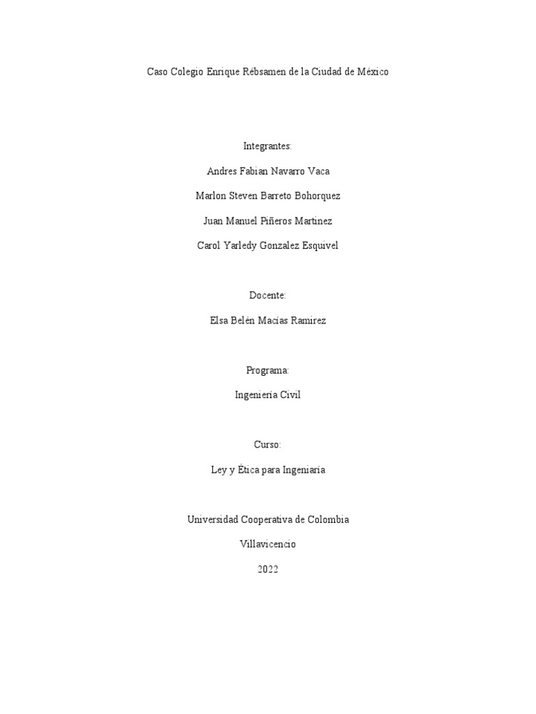 Caso Ley y Ética Final | PDF