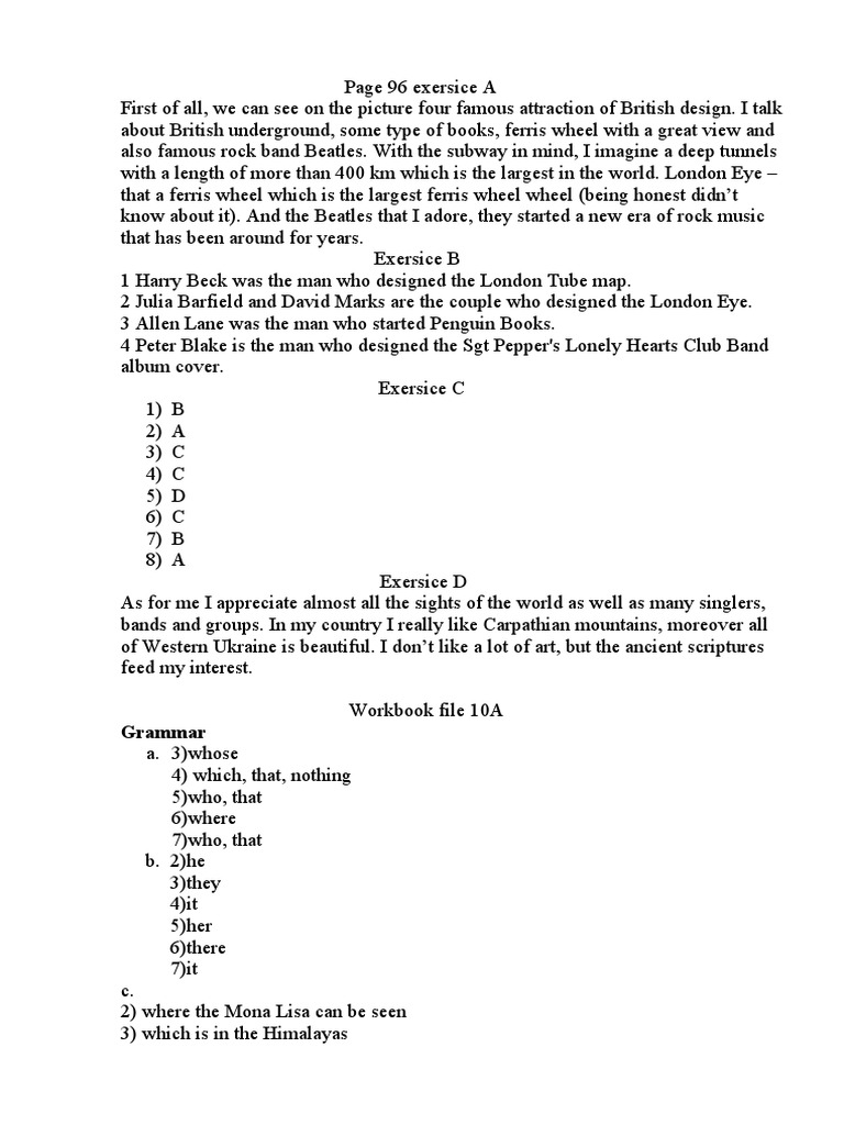 English Exercises | PDF