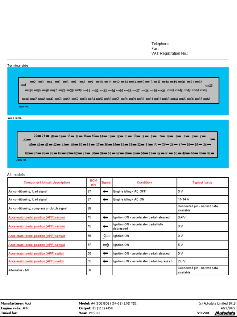 A4 Ecu Pdf Throttle Ignition System
