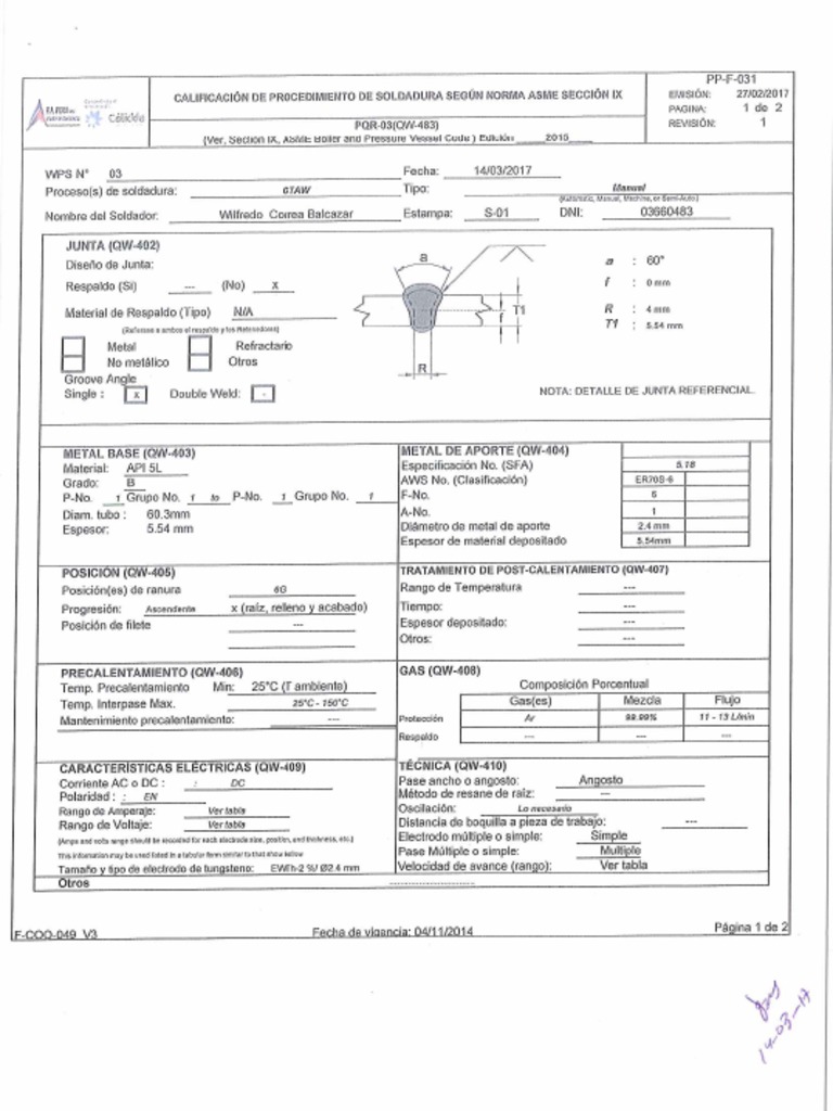 PQR-03 Asme Ix | PDF