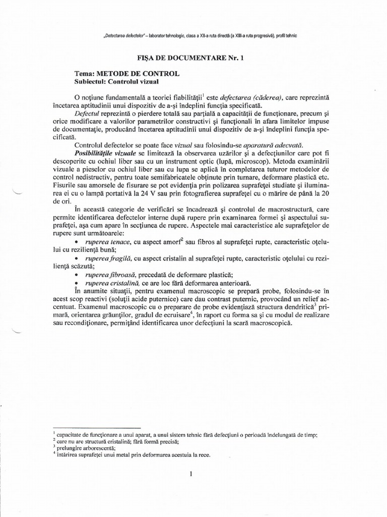 Metode de Control - Controlul Vizual | PDF
