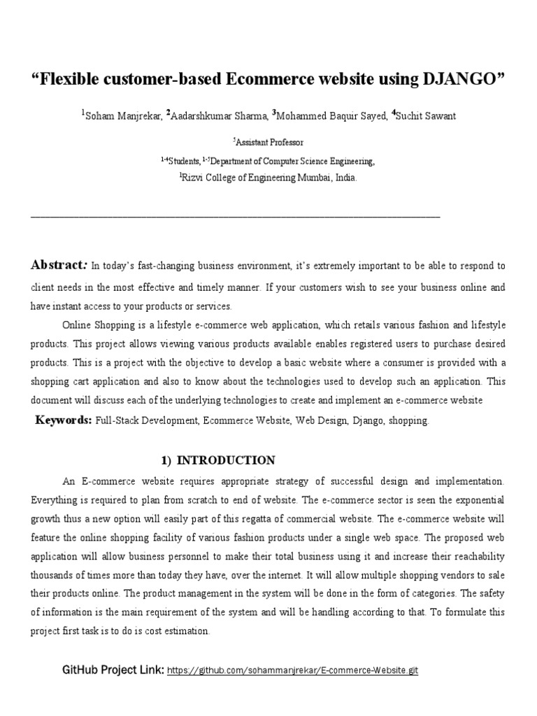 E-Commerce Website Publication Paper | PDF | E Commerce | Web Server