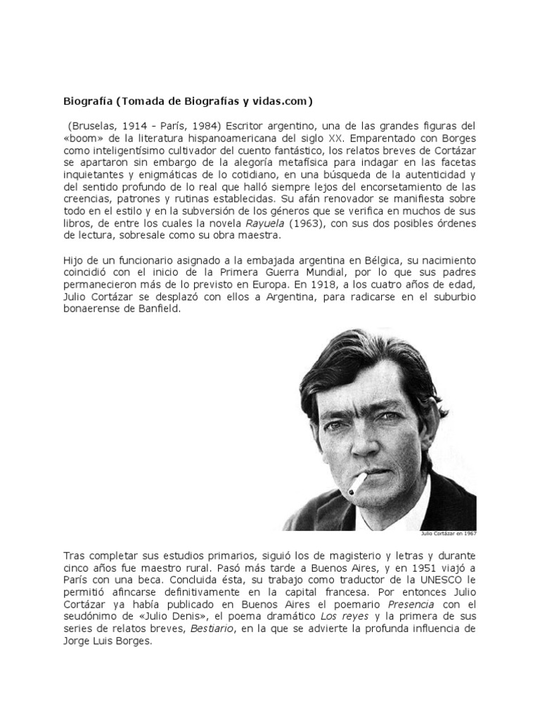 Analisis de Casa Tomada de Julio Cortazar | PDF | Cuentos